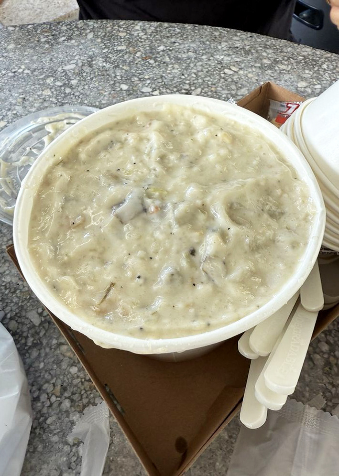 Behold, the holy grail of chowders! Creamy, chunky, and loaded with clams&mdash;this isn't just soup, it's a warm hug in a bowl from the Atlantic Ocean.