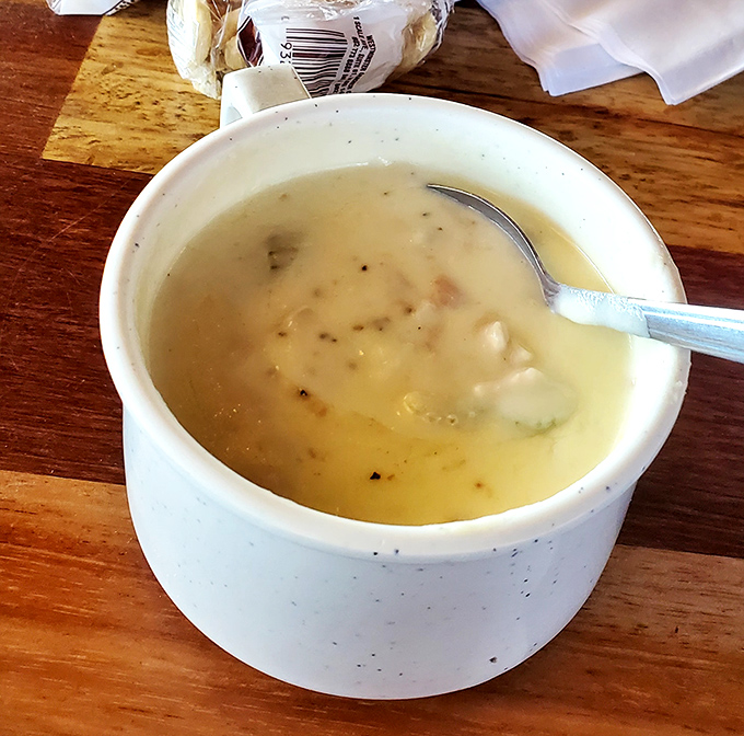 This isn't just clam chowder&mdash;it's a creamy ocean hug in a bowl, with tender clams playing hide-and-seek among potatoes and herbs.