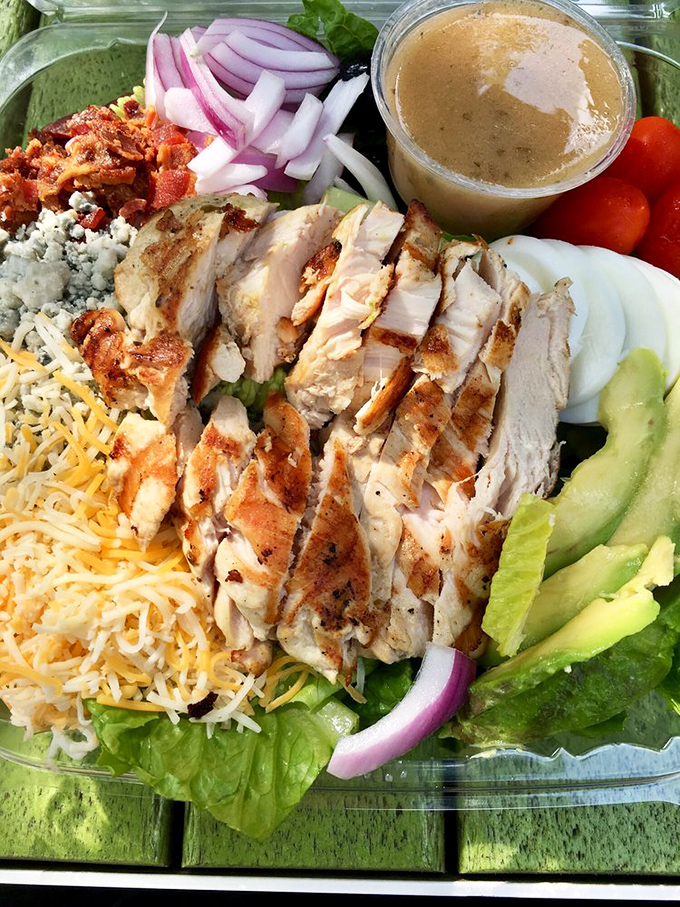 Not just any Cobb salad &ndash; this is the Sistine Chapel of salads, where every ingredient stands at perfect attention, waiting for your fork's first dive.