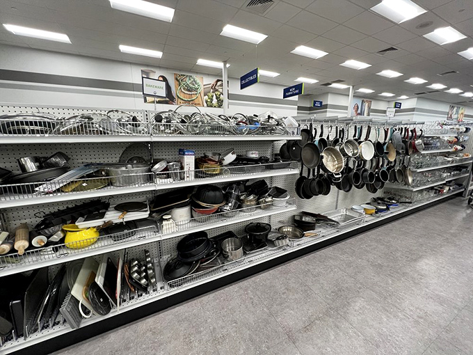 Pots, pans, and kitchen gadgets galore! Here's where aspiring chefs and ramen-only cooks alike find the tools of culinary possibility.