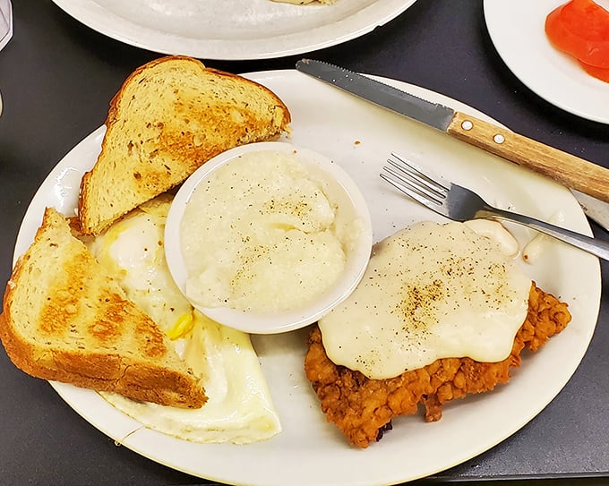 Behold the golden-crusted masterpiece that puts all other country fried steaks to shame completely.