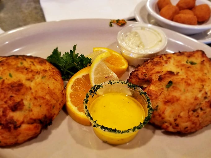 These golden-brown crab cakes are the reason Pennsylvania folks drive for miles. More crab than cake, served with a side of culinary respect.