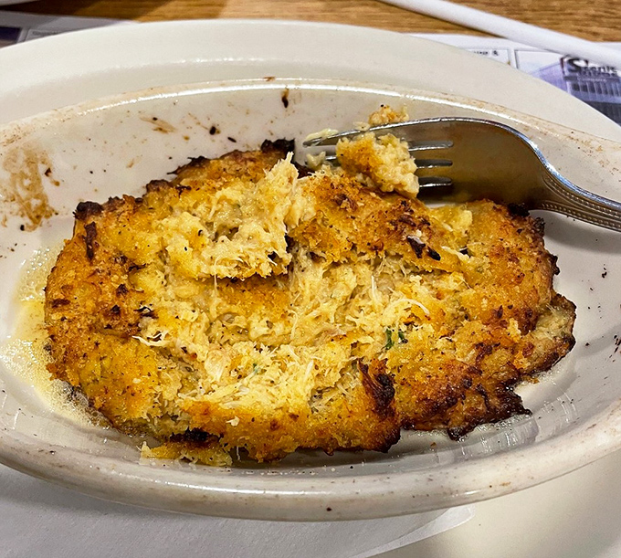 Golden-brown perfection that's more crab than cake – this is what Maryland dreams about when Pennsylvania isn't looking.