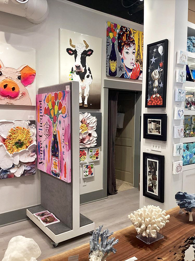 Art galleries in Rosemary Beach showcase whimsical works that perfectly capture the playful-yet-sophisticated vibe of this coastal community.