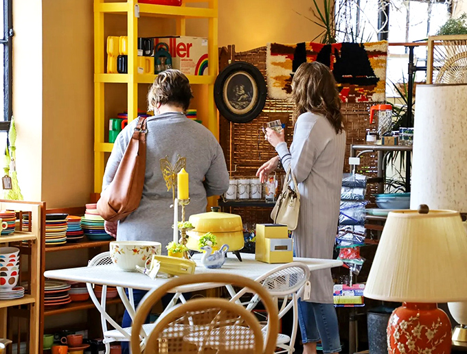 Treasure hunters in their natural habitat, carefully examining potential additions to their homes. The thrill of the hunt is universal.