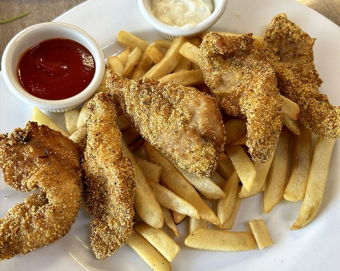 Golden, crispy perfection that makes other fried fish hang their heads in shame. The deep-fried cod that launched a thousand road trips.