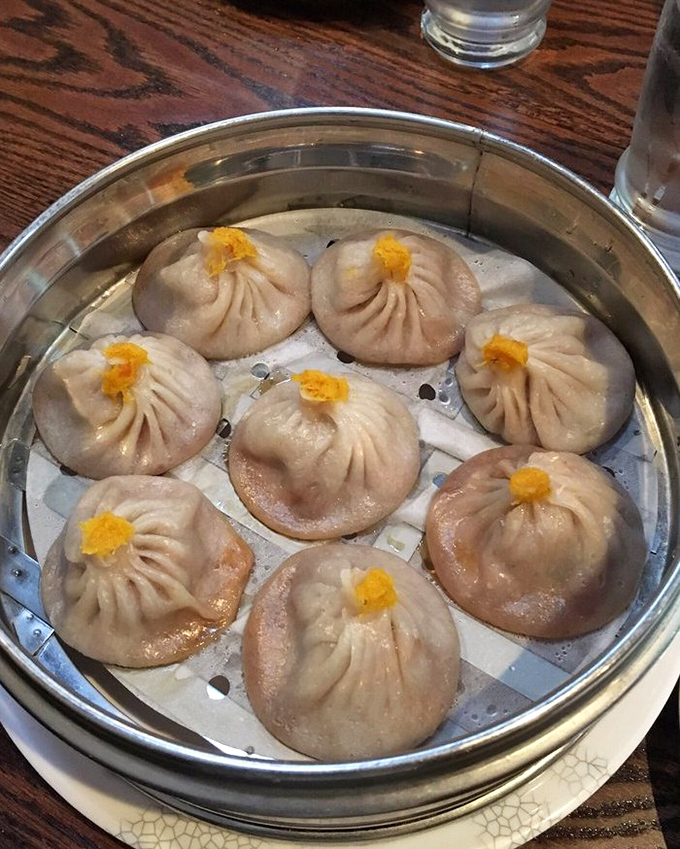 These dim sum beauties arrive like edible jewelry boxes, each one hiding a savory surprise inside.