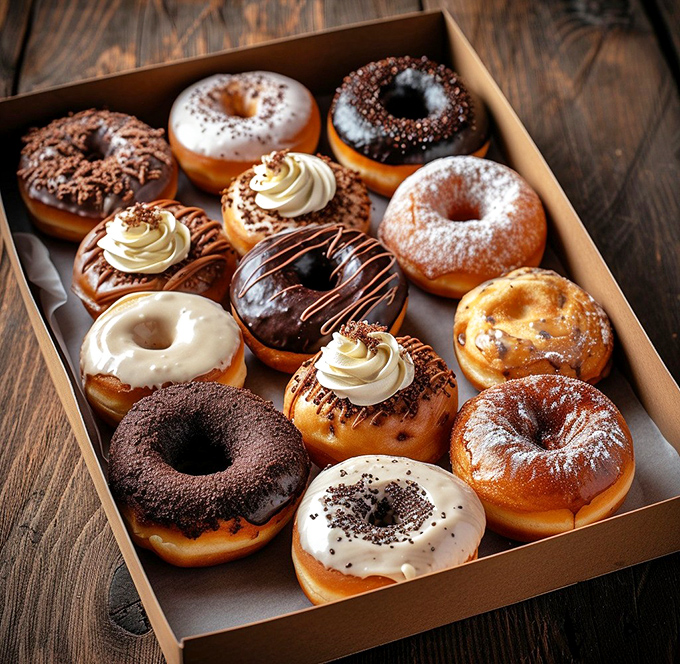 Donut heaven exists, and it comes in a box. These pillowy circles of joy aren't just breakfast&mdash;they're edible art that makes Monday mornings bearable again.