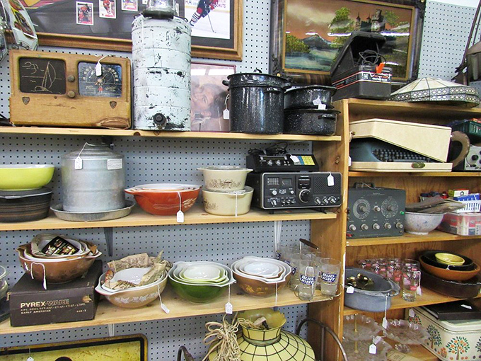 Pyrex paradise! These colorful vintage dishes aren't just kitchenware—they're time machines to Sunday dinners where Jell-O molds were considered haute cuisine.