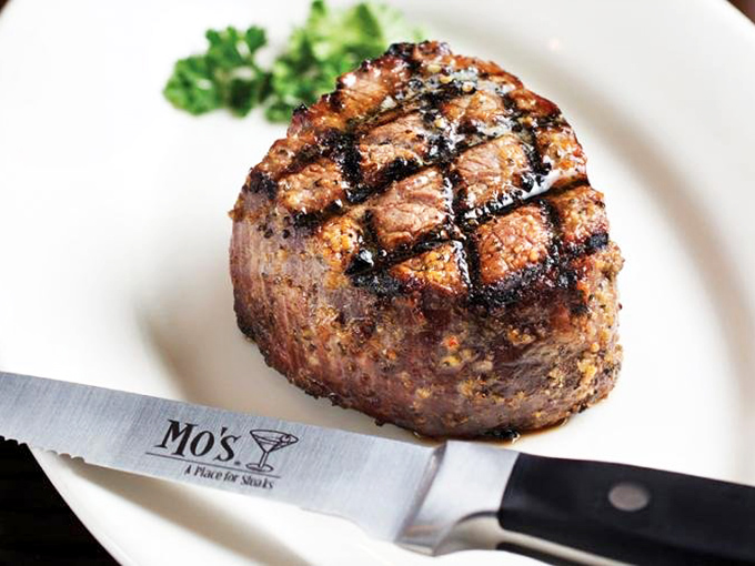 Behold the star of the show&mdash;a perfectly seared filet mignon that could make a vegetarian question their life choices. Butter-knife tender and worth every calorie.
