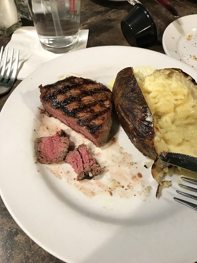 This perfectly medium-rare filet mignon doesn't need a passport &ndash; it's already reached the promised land of steak perfection.