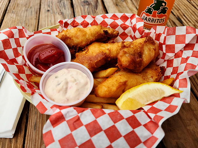 Golden-battered fish that shatters like glass alongside crispy fries&mdash;this isn't just food, it's an edible love letter to the ocean.