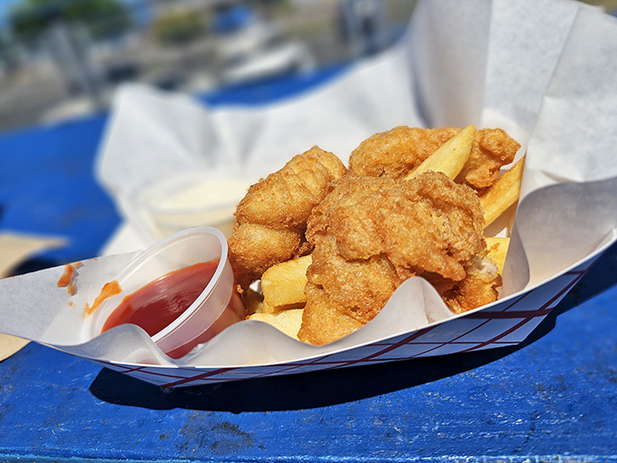 Behold the paper boat of perfection &ndash; this is what fish and chips aspire to be when they grow up.