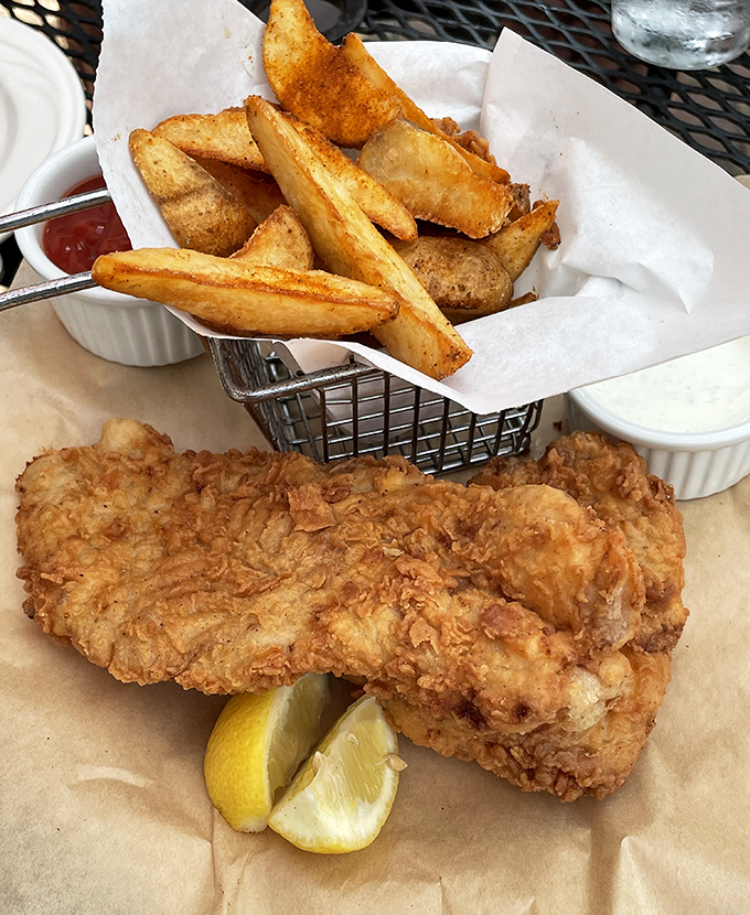 This is what happens when fish and chips stop being polite and start being absolutely magnificent.