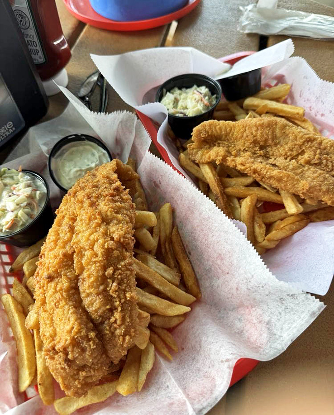 Golden-battered fish that shatters with each bite, paired with fries that somehow manage to stay crisp even in Florida's famous humidity&mdash;a minor miracle.