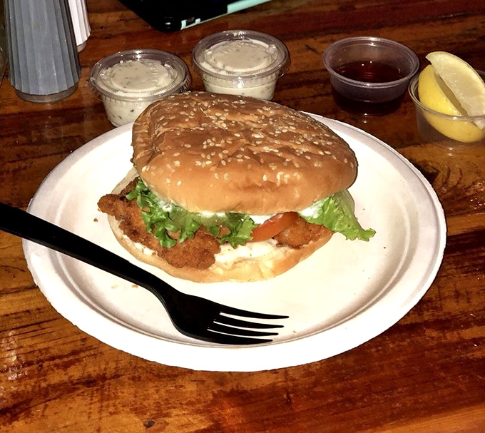 This fish sandwich doesn't need a fancy introduction&mdash;it's the working-class hero of the menu, dressed simply but packing serious flavor.