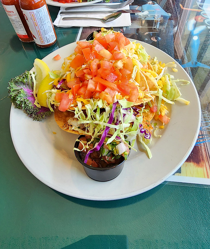 These fish tacos aren't just Instagram-pretty&mdash;they're a colorful fiesta of fresh cabbage, diced tomatoes, and perfectly cooked fish that tastes like the ocean just blew you a kiss.