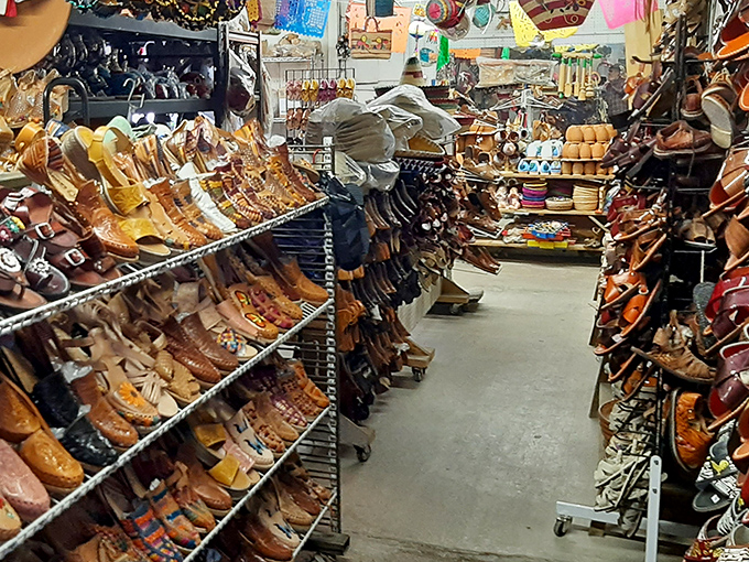 Not just boots&mdash;a leather lover's dream corridor. Every pair tells a story, from rodeo champions to honky-tonk heroes.