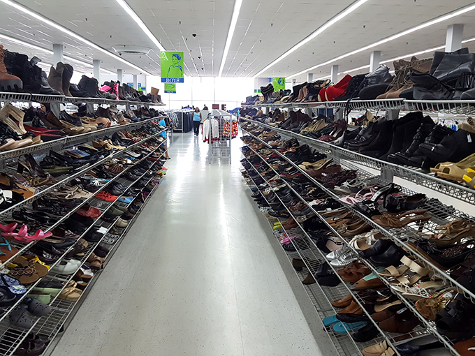 Shoe nirvana stretches as far as the eye can see. Designer footwear finds hide among everyday options, waiting for sharp-eyed shoppers.