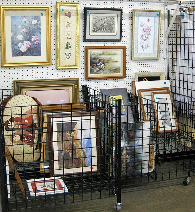 Wall art galore! One person's "what were they thinking?" becomes another's "exactly what I was looking for" in this framed artwork wonderland.