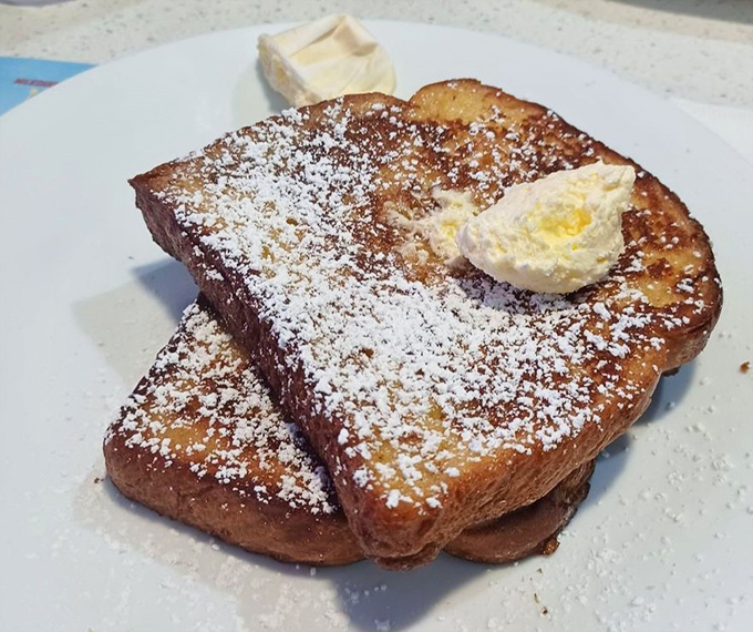 French toast that's achieved the perfect golden-brown exterior while maintaining that custardy interior&mdash;the holy grail of breakfast engineering.