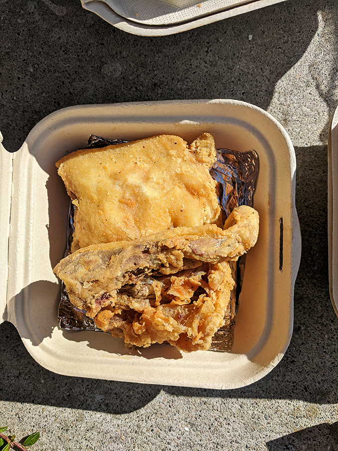 Golden-fried perfection that makes Colonel Sanders look like an amateur. This crispy creation isn't just food&mdash;it's edible armor for your soul.