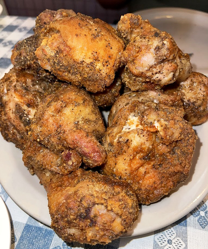 Golden-brown perfection that makes you understand why people drive for hours just for chicken. That crust deserves its own fan club.