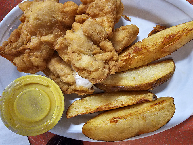Golden-brown perfection that makes Colonel Sanders weep with envy. This fried chicken achieves that mythical balance of crackling crust and juicy tenderness.