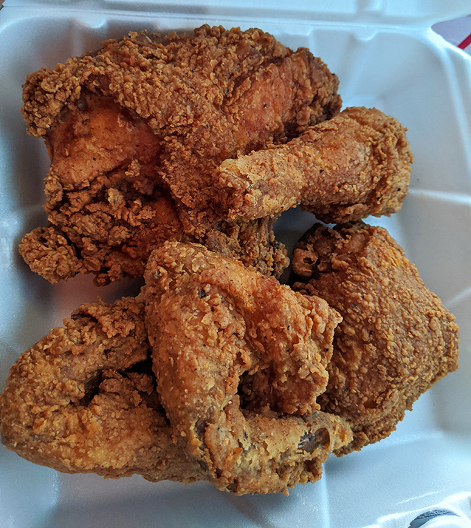 Golden-brown perfection that makes you question every other fried chicken you've ever eaten. Crispy exterior, juicy interior&mdash;the holy grail achieved.