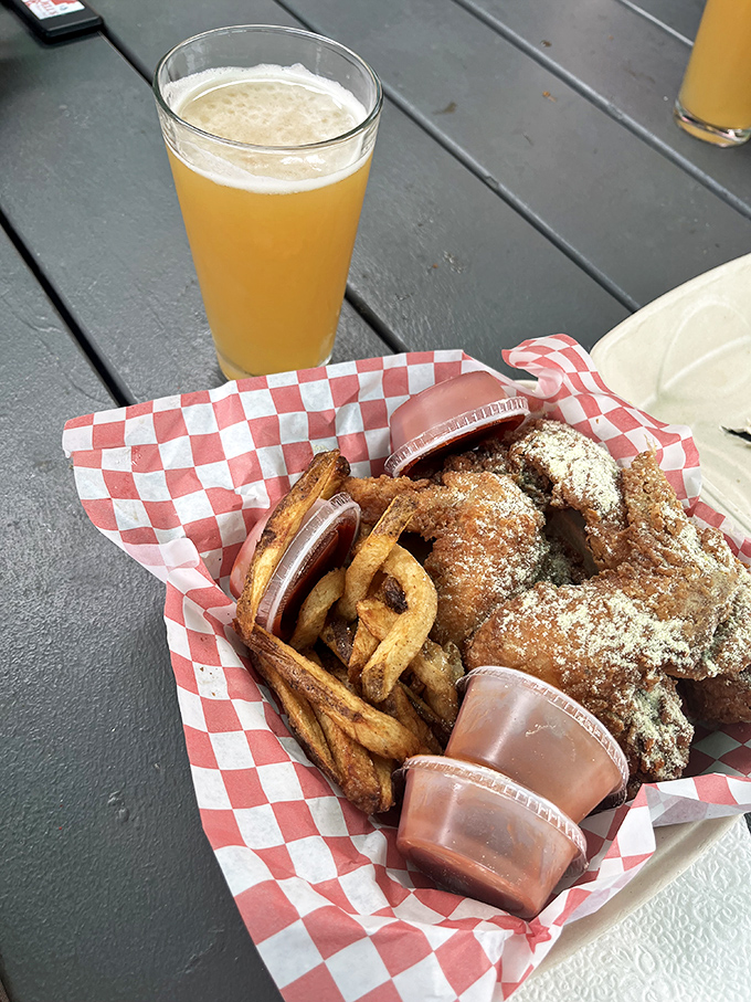 Golden-brown perfection meets hand-cut fries. This basket isn't just lunch&mdash;it's a masterclass in the art of crispy satisfaction.