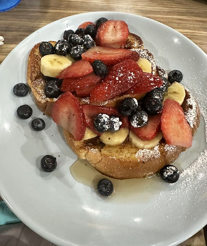 Behold the legendary fruity French toast that has locals setting alarms earlier just for this moment.