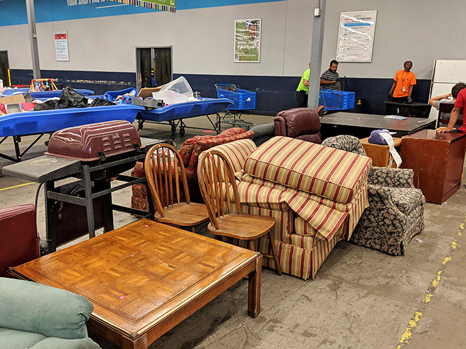 Furniture island &ndash; where yesterday's living rooms come to find tomorrow's homes. That striped sofa has stories to tell if you're willing to listen.