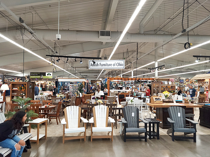 Amish craftsmanship on full display. These aren't just chairs; they're future family heirlooms that will outlast whatever IKEA is selling this season.