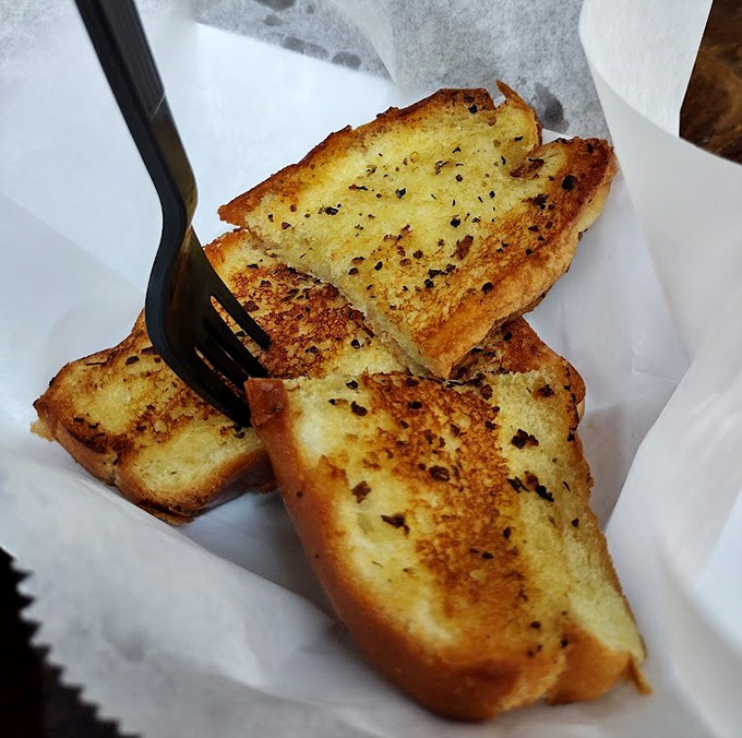 Golden, garlicky perfection that makes all other garlic bread seem like mere toast. Worth the trip to Key West all by itself.