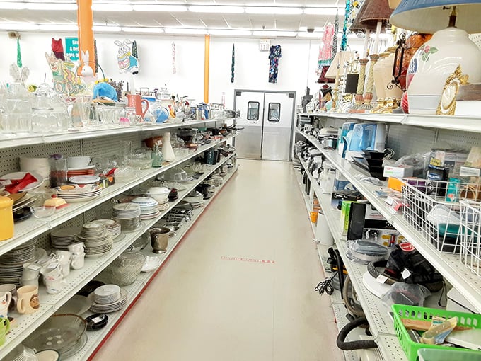 Aisle after aisle of kitchen nostalgia &ndash; where your grandmother's favorite serving dish might be hiding among the glassware treasures.