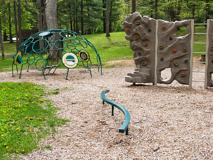 Modern playground equipment proves Bellefonte knows how to blend family fun with its Victorian charm perfectly.