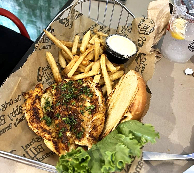 This blackened grouper sandwich isn't just lunch &ndash; it's a Florida rite of passage. Perfectly seasoned, flaky fish that makes you understand why people drive for hours to get here.