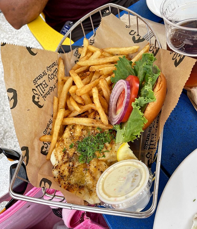 This grilled grouper sandwich doesn't just hang over the edges of the bun&mdash;it makes a statement that Florida seafood needs no fancy introduction.