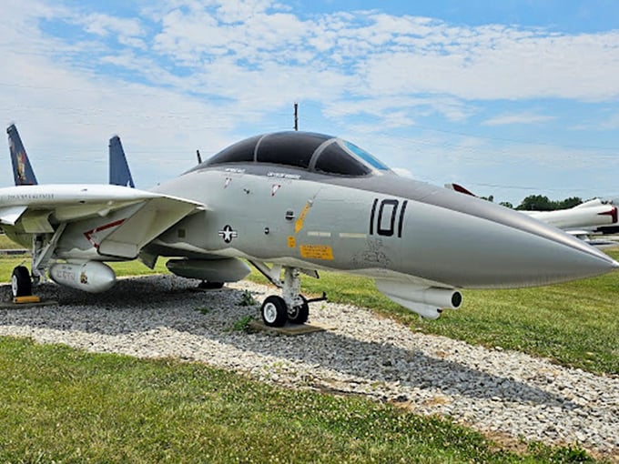 The sleek F-14 Tomcat stands ready for its close-up. Tom Cruise made it famous in "Top Gun," but Navy pilots made it legendary. 