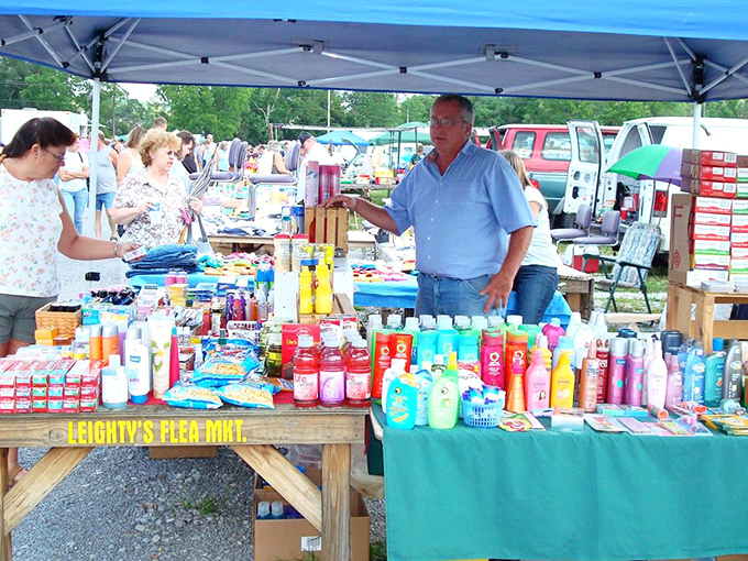 Personal care paradise or extreme couponer's dream? This vendor's colorful array of soaps, shampoos, and lotions could stock your bathroom for the apocalypse.