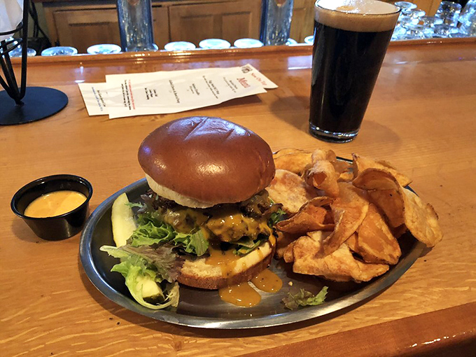 This half-pound burger doesn't just satisfy hunger&mdash;it negotiates a peace treaty with it. Those house-made chips aren't mere sidekicks, they're co-stars.
