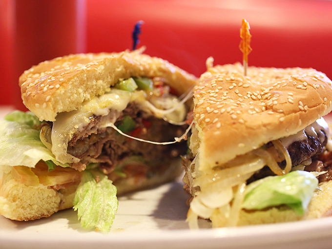 Behold the humble hamburger elevated to art form&mdash;where melted cheese cascades over perfectly seared beef in a dance as old as American cuisine itself.