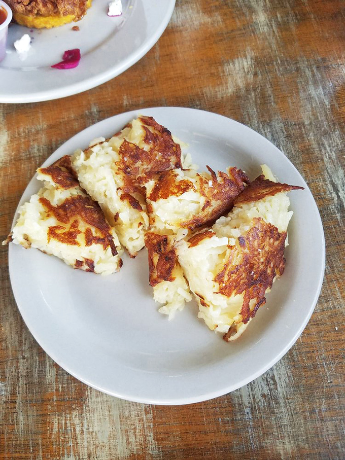 Golden-brown hash browns with a perfect crisp-to-tender ratio that would make even the most dedicated breakfast connoisseur weep with joy.