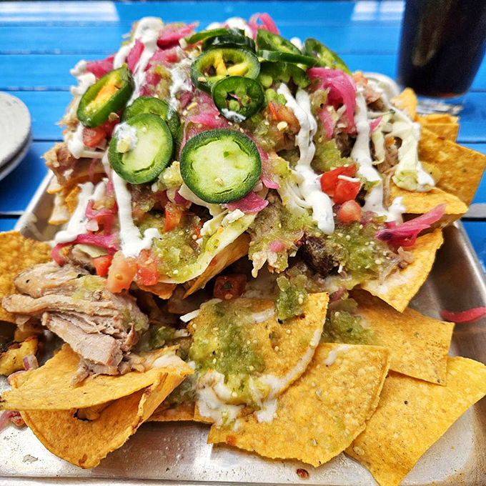 These Hawaiian nachos aren't just a dish&mdash;they're an edible sunset, with jalape&ntilde;os providing just enough heat to remind you you're alive.