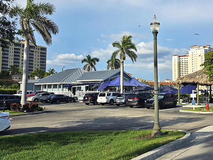 Waterfront dining where the cocktails are as colorful as the sunset. High Tide's patio practically demands you text photos to your freezing northern friends.