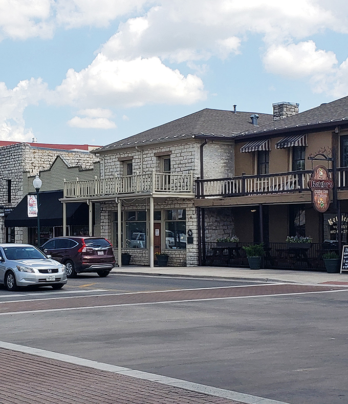 Two-story limestone buildings with wooden balconies&mdash;Granbury's downtown could double as a time machine with better shopping options.