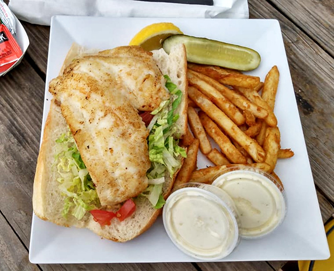 That fish sandwich isn't just lunch&mdash;it's Florida sunshine on a plate. Crispy, flaky perfection with fries that demand to be dunked.