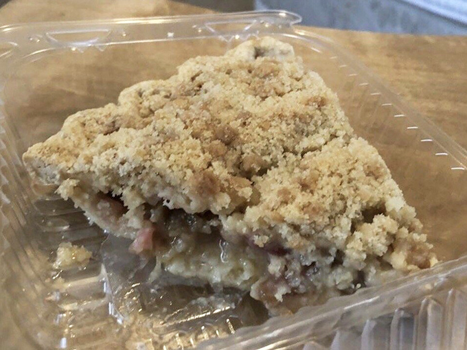 This isn't just pie—it's edible architecture with a crumb topping so perfect it makes you question all your previous dessert decisions.