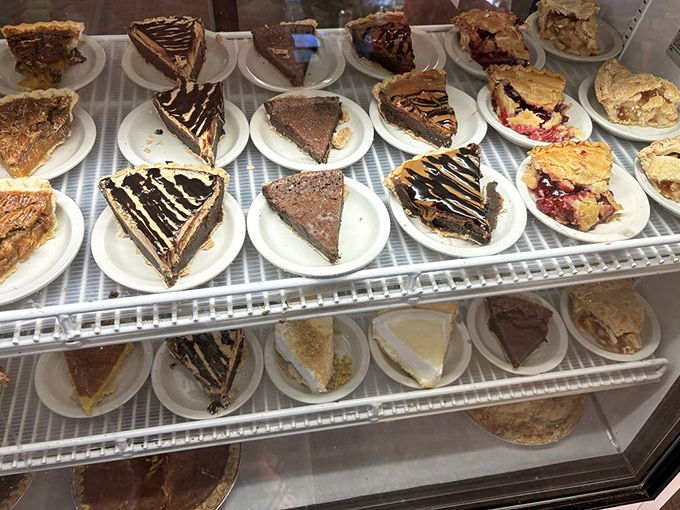 Pie heaven exists, and it's displayed right here. Each slice is a masterclass in the art of homemade desserts that would make your grandmother nod in approval.
