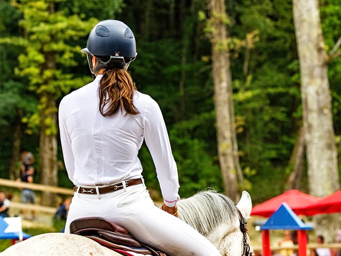 In Aiken, even the riding attire looks like it belongs in a Ralph Lauren catalog&mdash;pristine whites against lush forest backdrops.